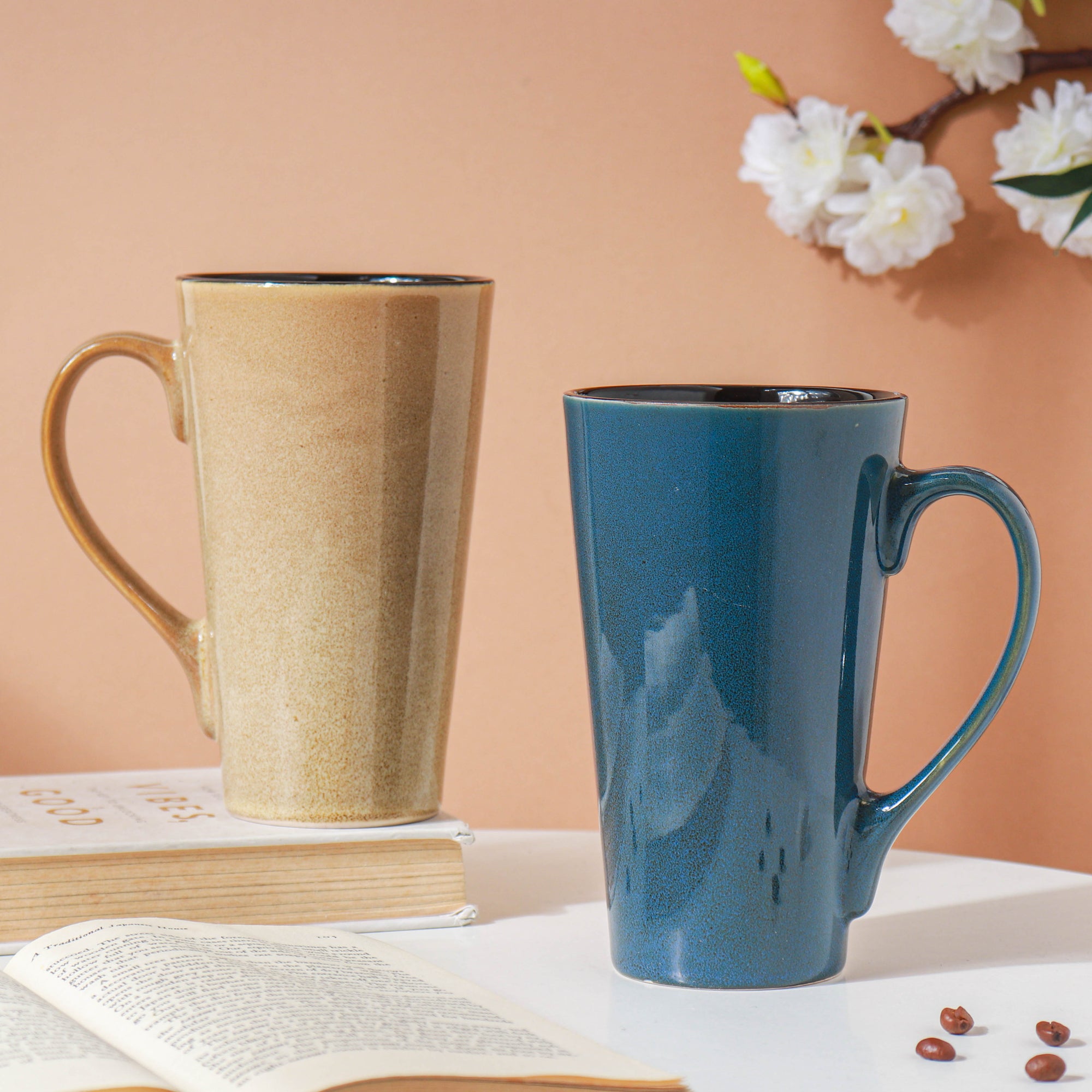 V Neck Coffee Mug Online - Premium Coffee Mug | Nestasia