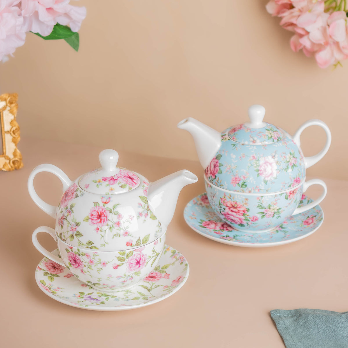 JARDIN Floral Teapot Cup and Saucer
