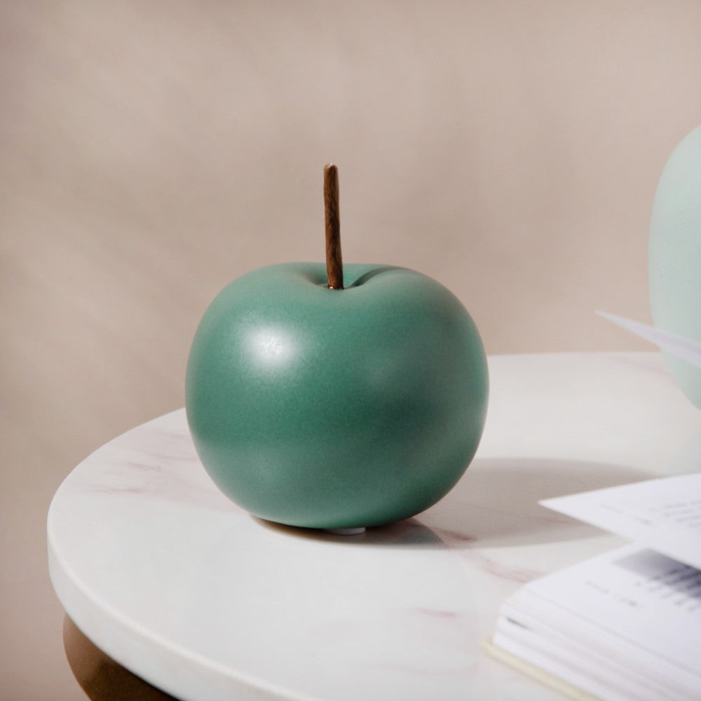 Apple Ceramic Decor Small Teal Online - Premium Decor Object | Nestasia