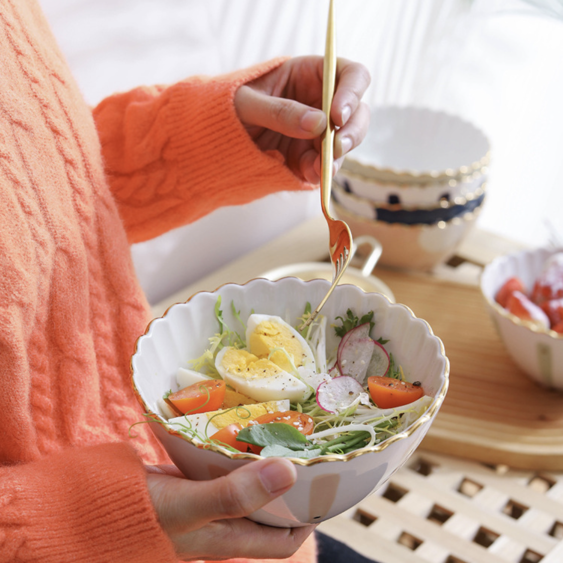 Large Ceramic Snack Bowl