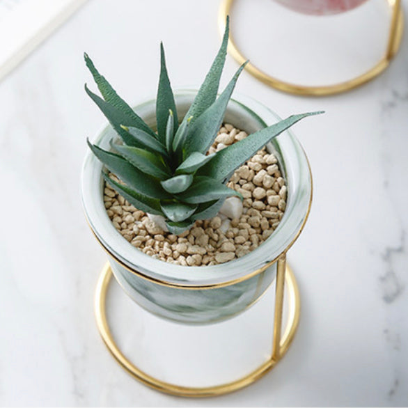 Botanica Marble Green Planter with Stand