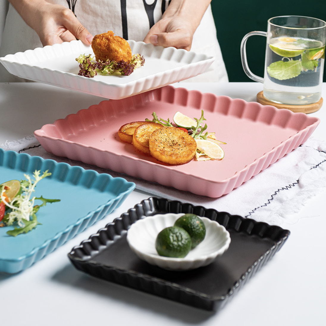 Snow White Square Baking Tray 8 Inch