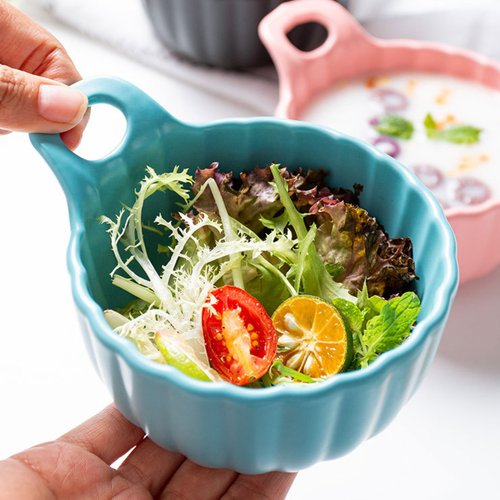 Anhui Ceramic Serving Bowl With Handles 9 Inch 500 ml | Nestasia