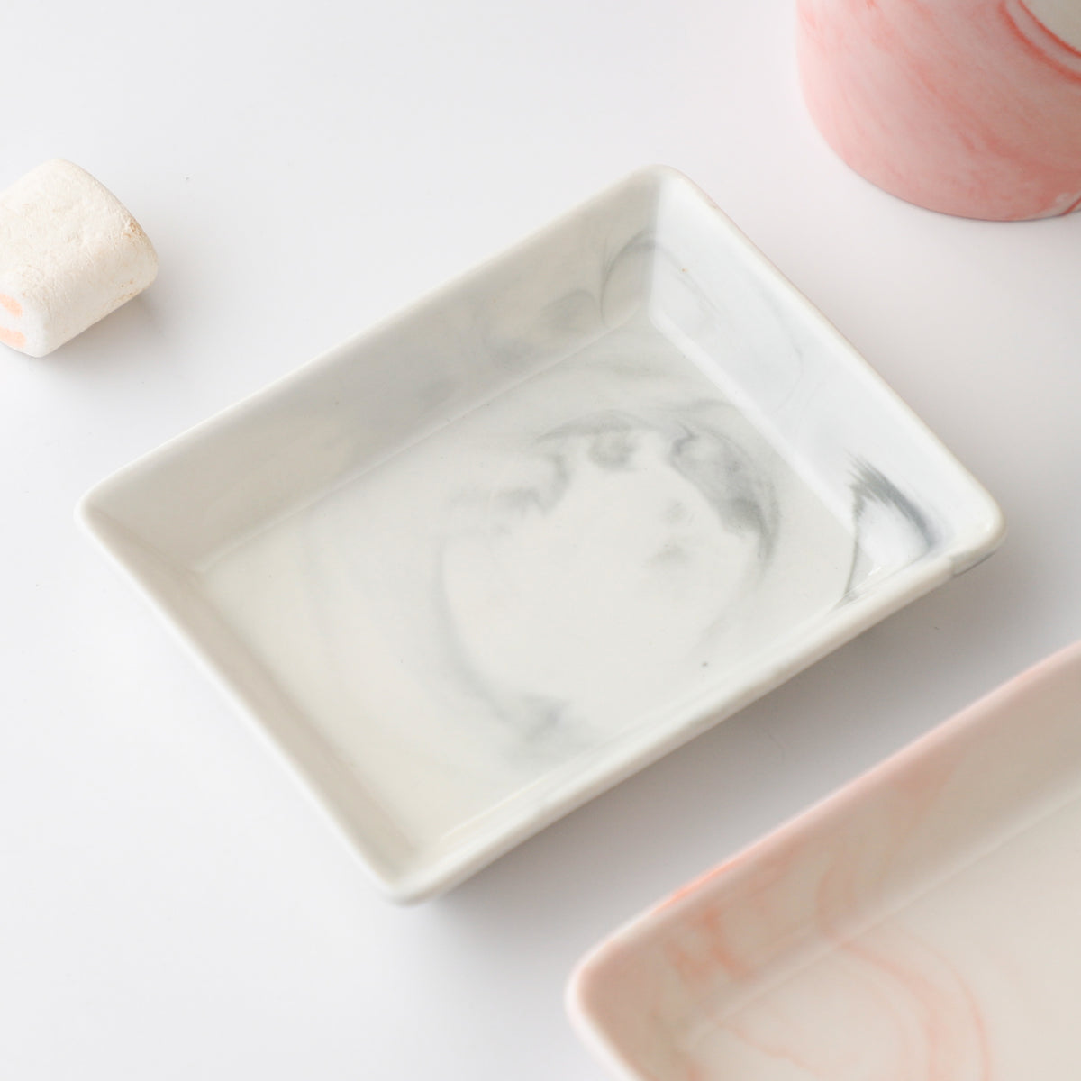 Marble Serving Platter Grey Small 5 Inch