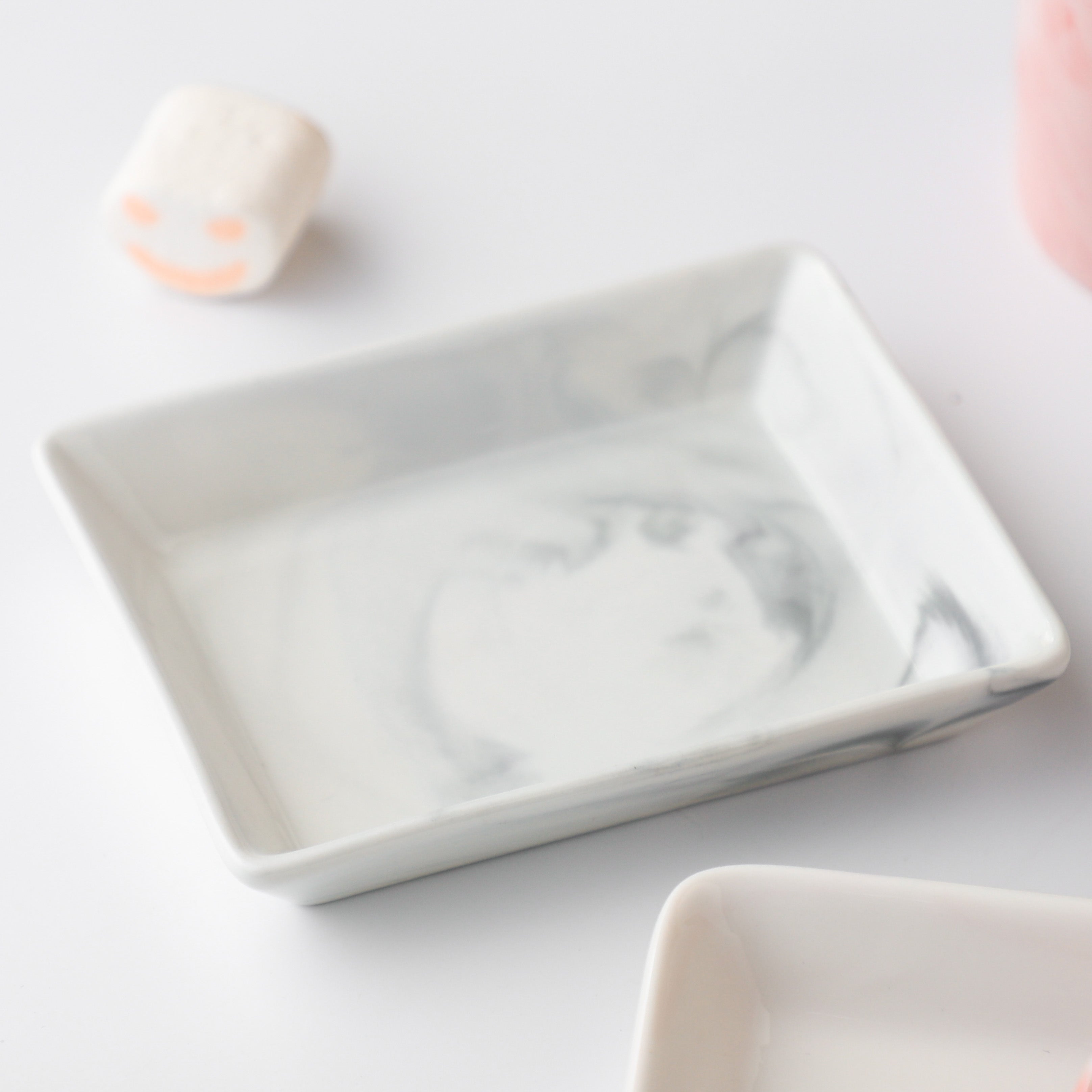 Marble Serving Platter Grey Small 5 Inch