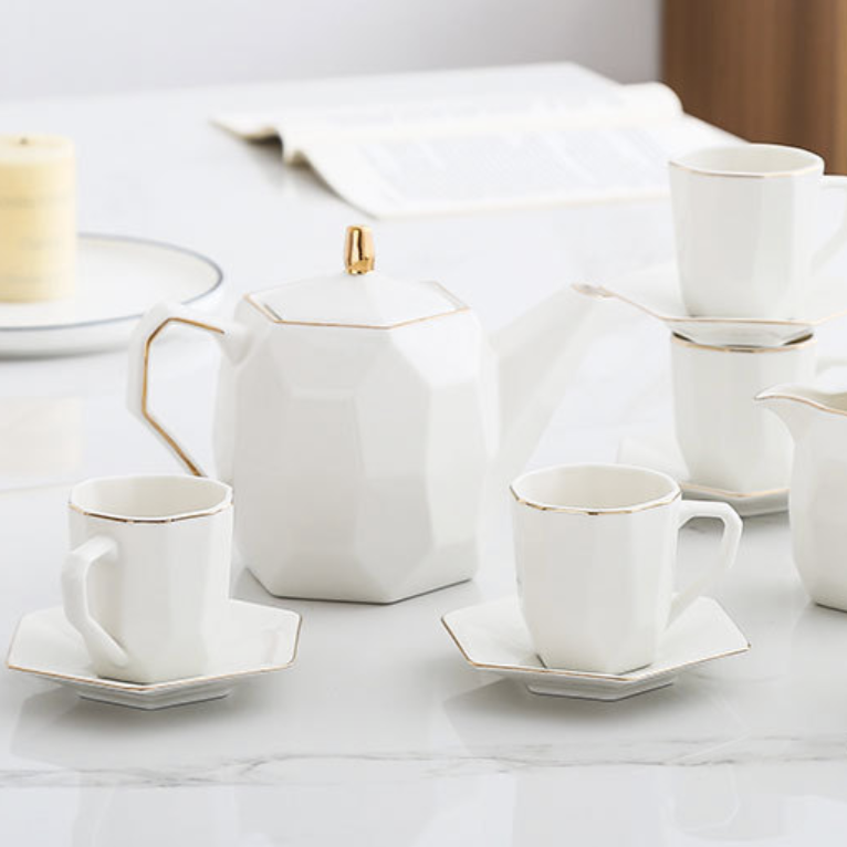 Modern Tea Set White