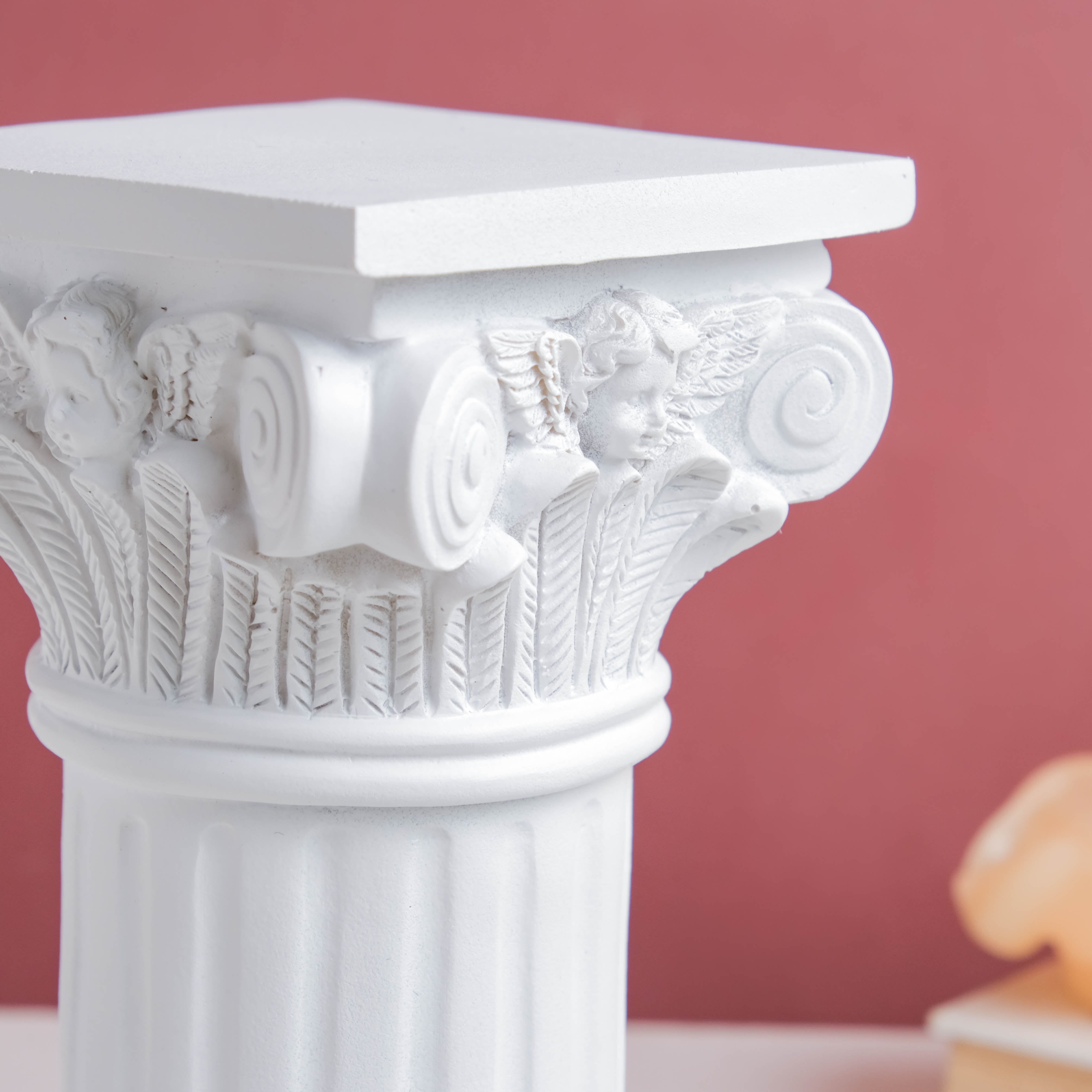 White Augustus Roman Pillar Large