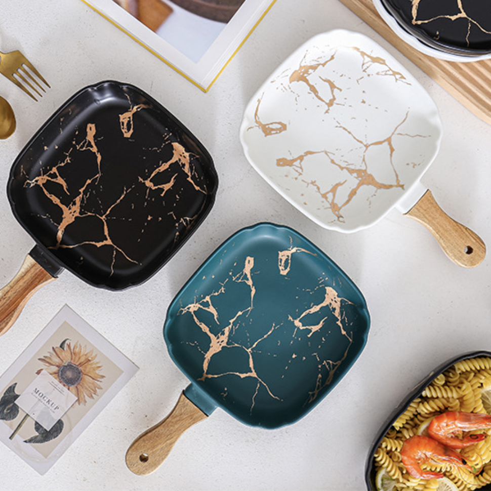 Marble Texture Square Dish Online - Premium Platter | Nestasia
