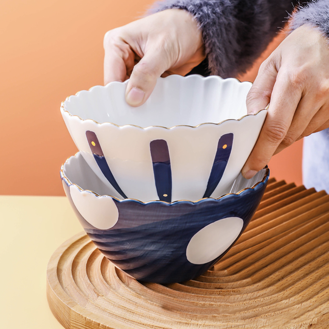 Large Ceramic Snack Bowl