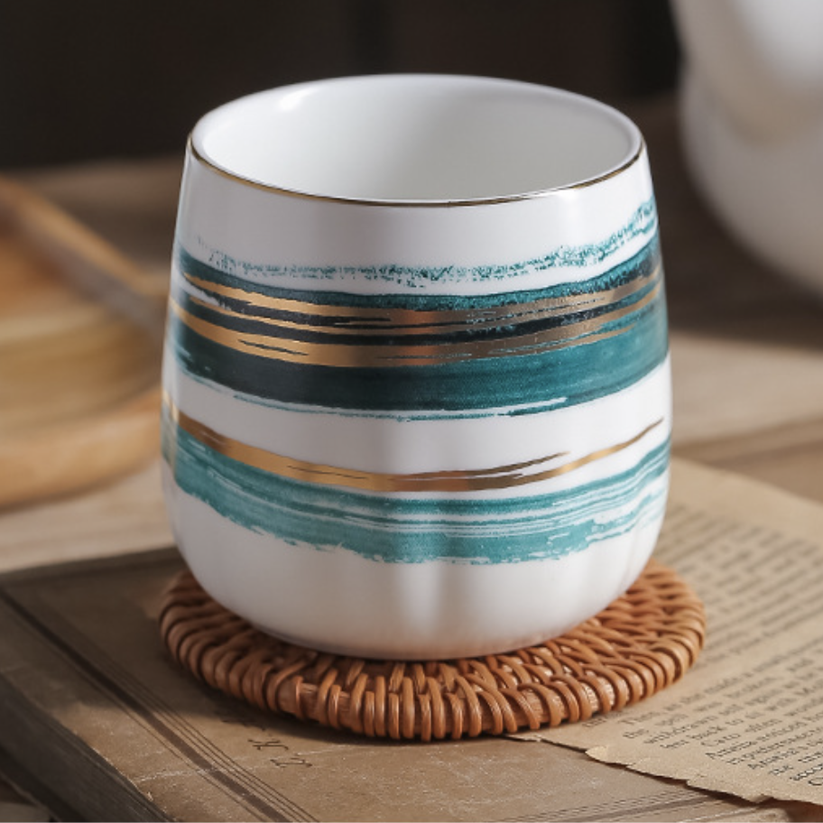 Green Porcelain Tea Pot Set