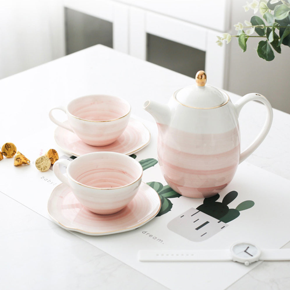 Ombre Tea Set Pink Online - Premium Tea Set | Nestasia
