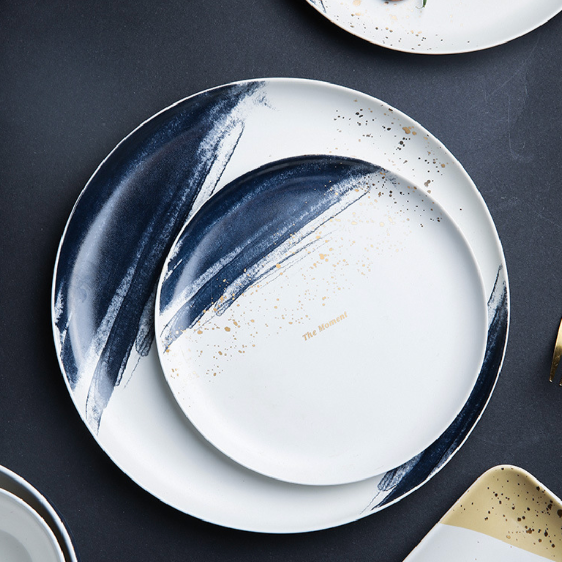 Midnight Ceramic Snack Plate 6 Inch Online - Premium Snack Plate | Nestasia