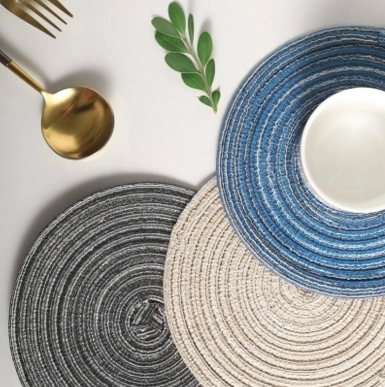 Grey Table Mat Set Online - Premium Table Mat | Nestasia