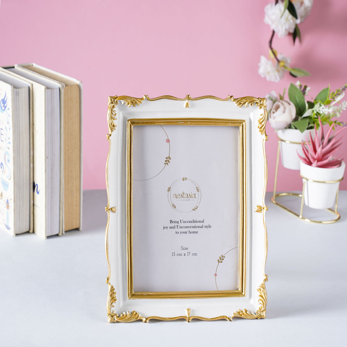 Vintage White Photo Frame