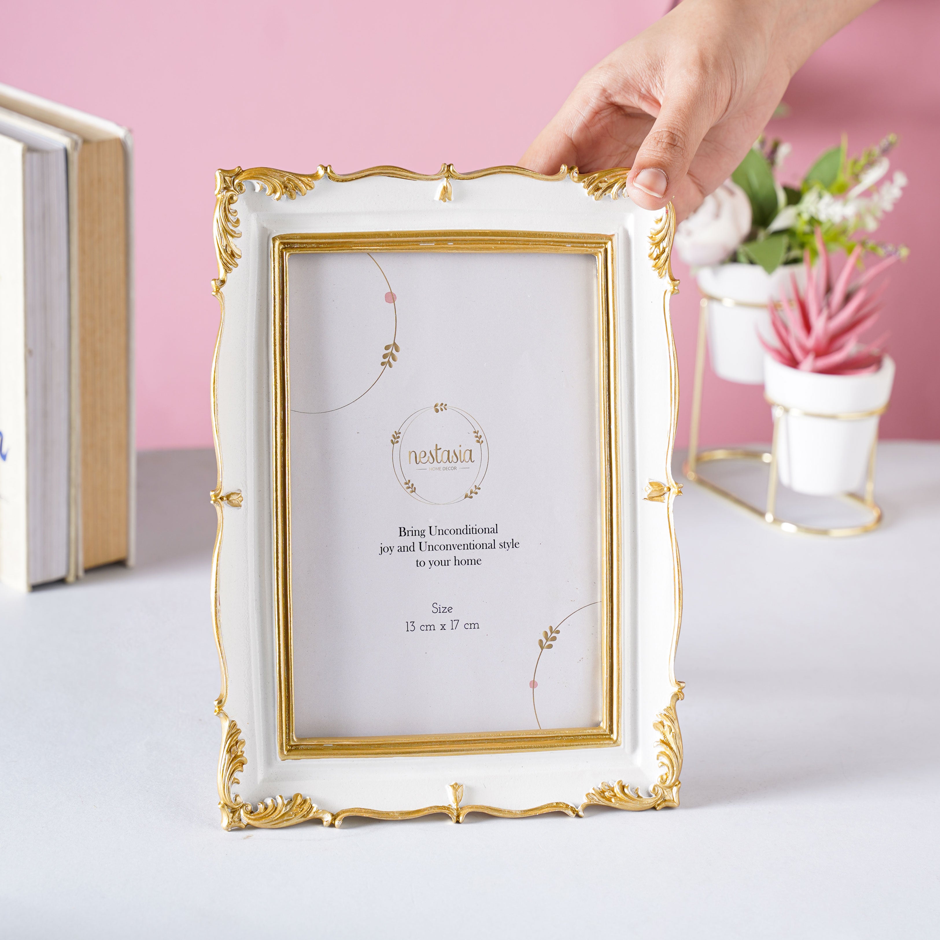 Vintage White Photo Frame