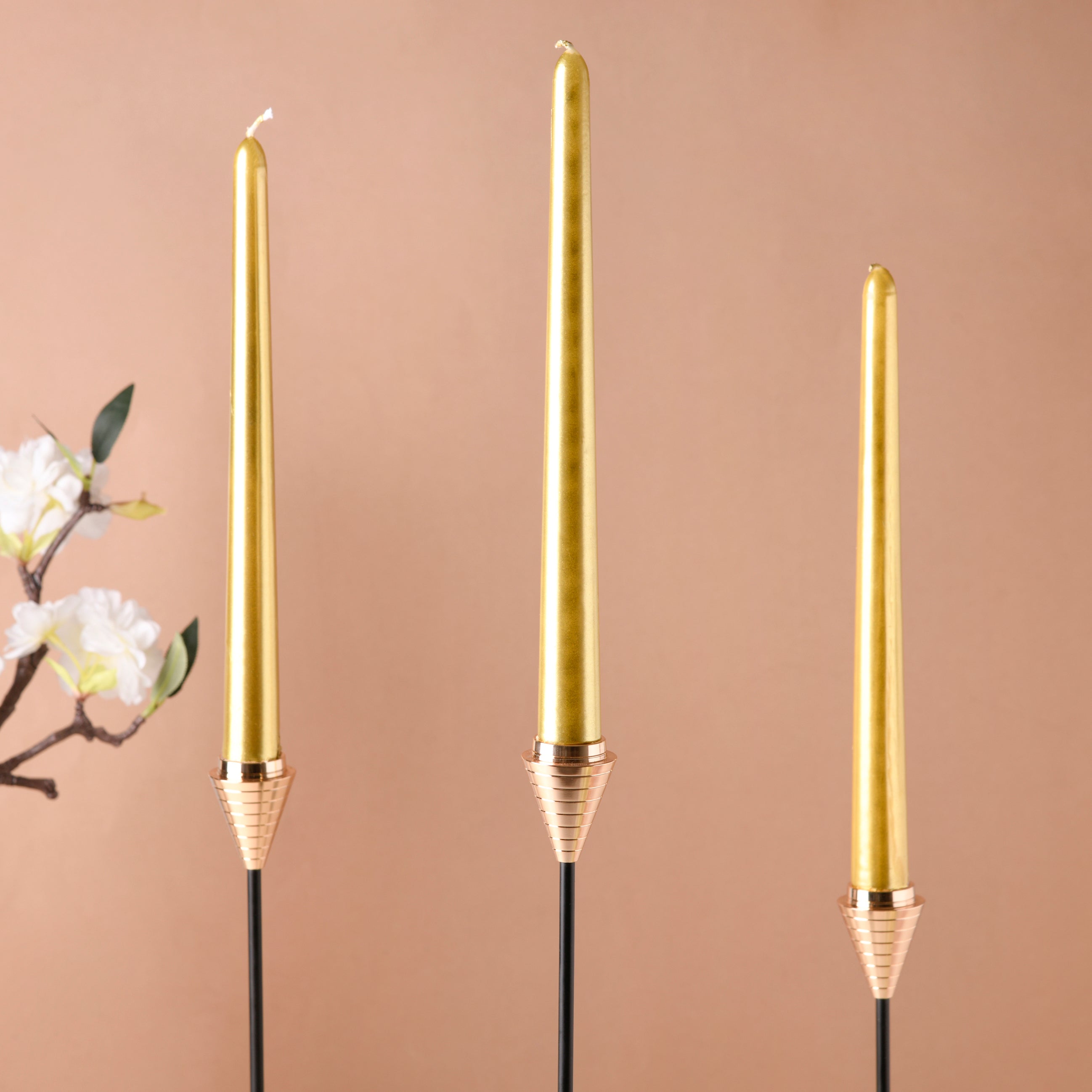 Metallic Candle Set of 4