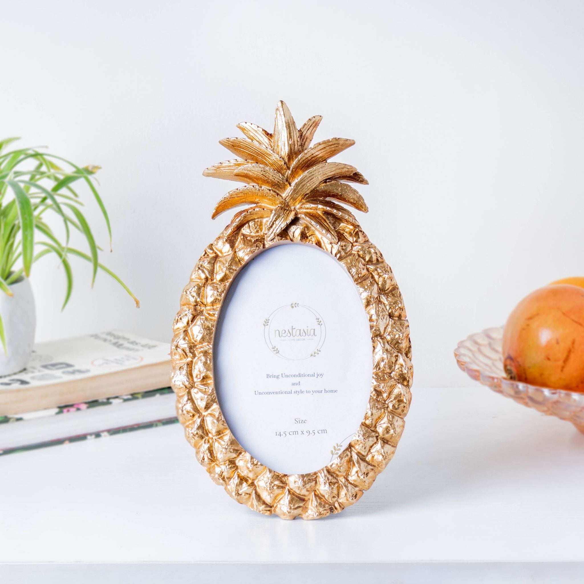 Pineapple Golden Photo Frame Online - Premium Photo Frame | Nestasia
