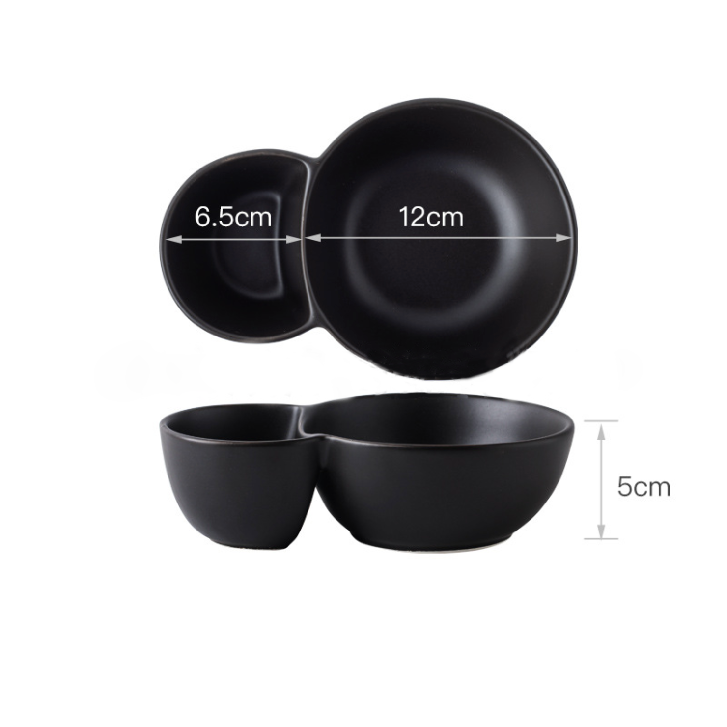Snacks Bowl Black Online - Premium Section Bowl | Nestasia