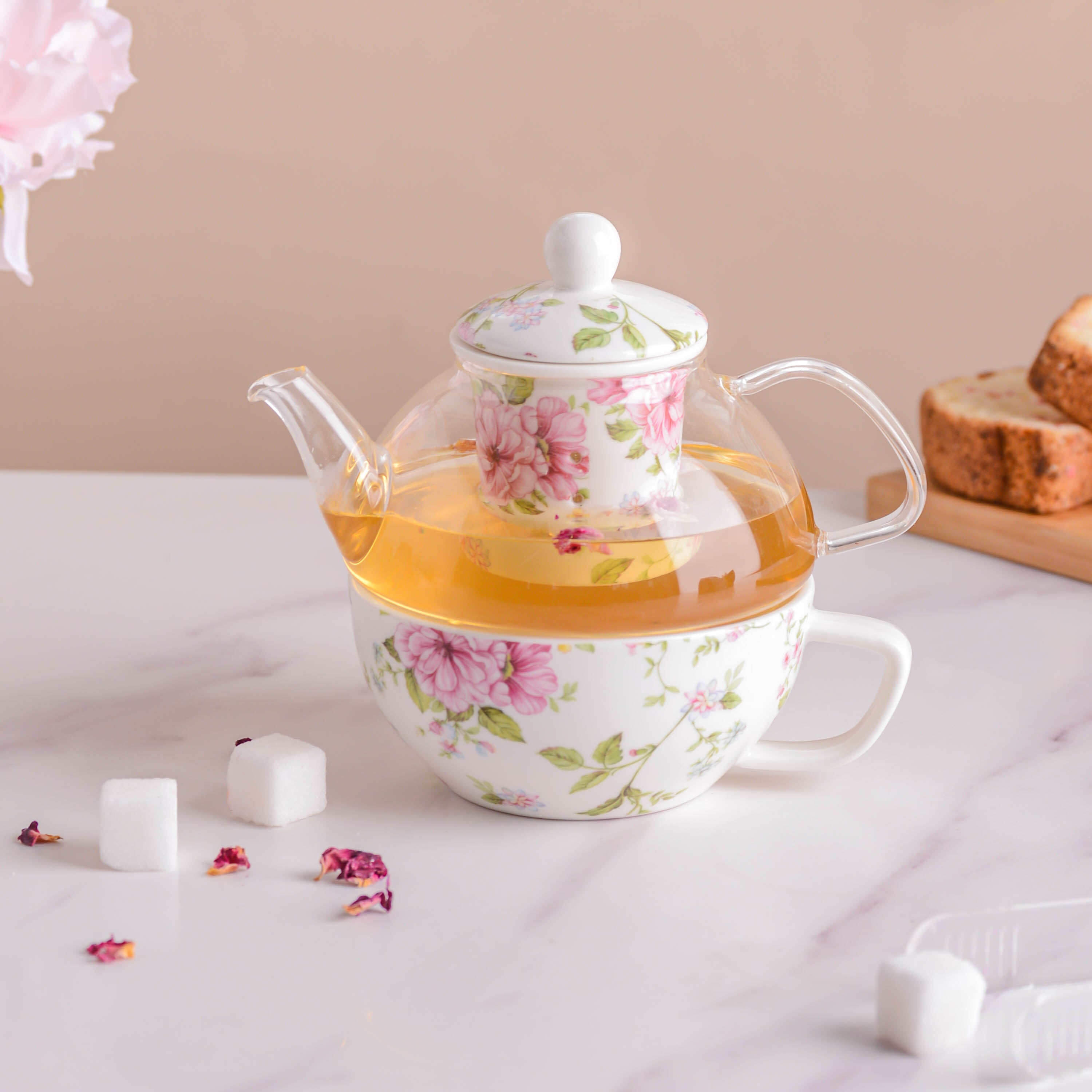 JARDIN White Teapot Set Online - Premium Tea Set | Nestasia