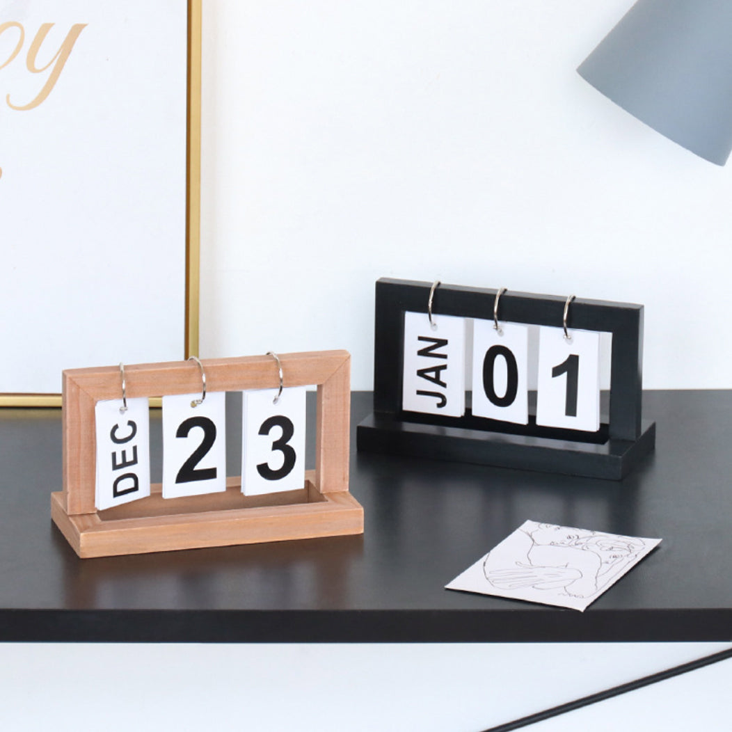 Wooden Table Calendar Online - Premium Desk Organiser | Nestasia