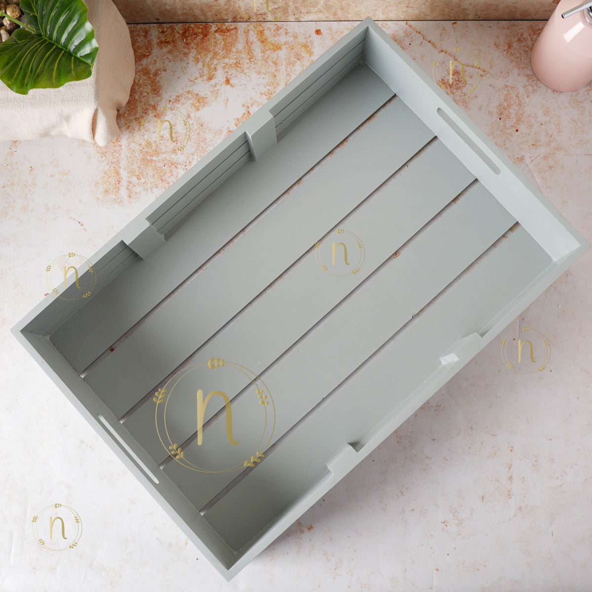 Grey Wooden Crate
