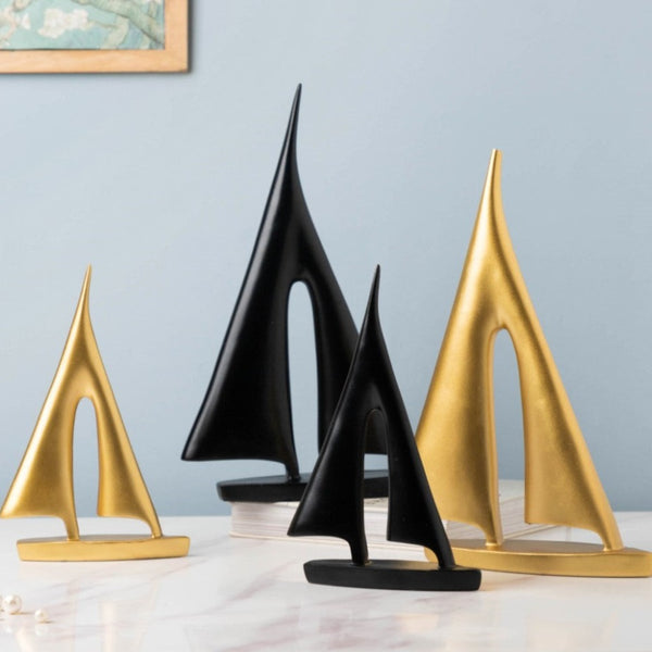 Home Décor - Sailing Ship Showpiece In Gold For Room Décor | Nestasia