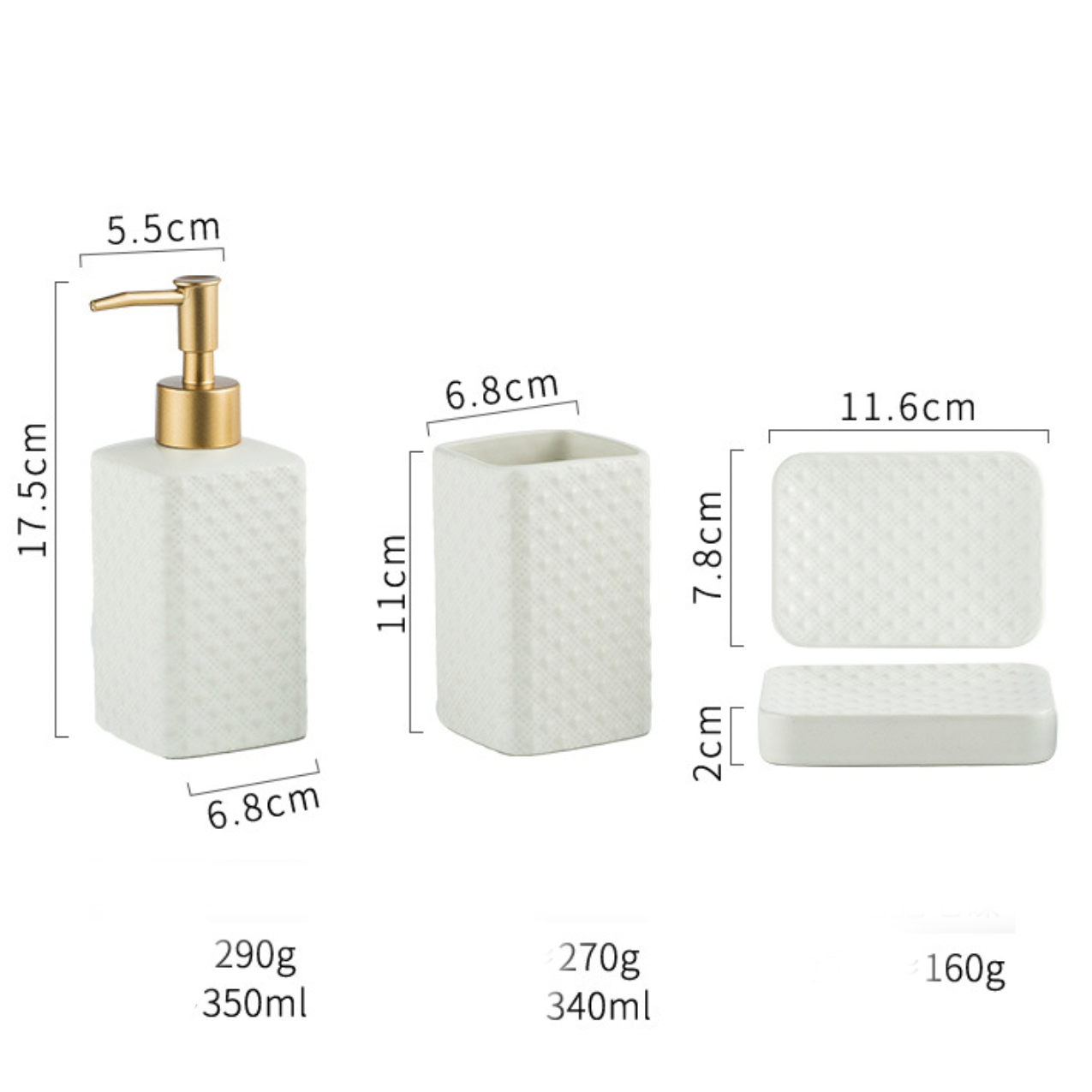 Classic White Bath Set