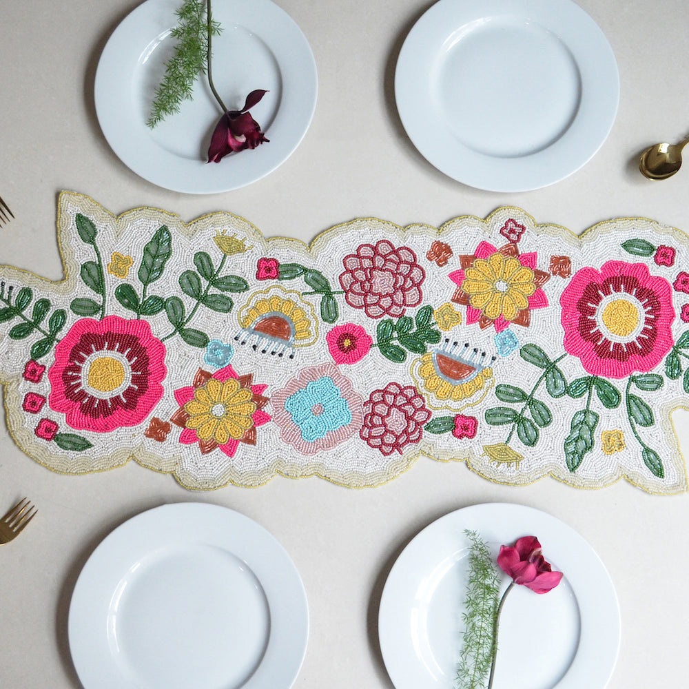 Colourful Floral Runner Online - Premium Table Runner | Nestasia