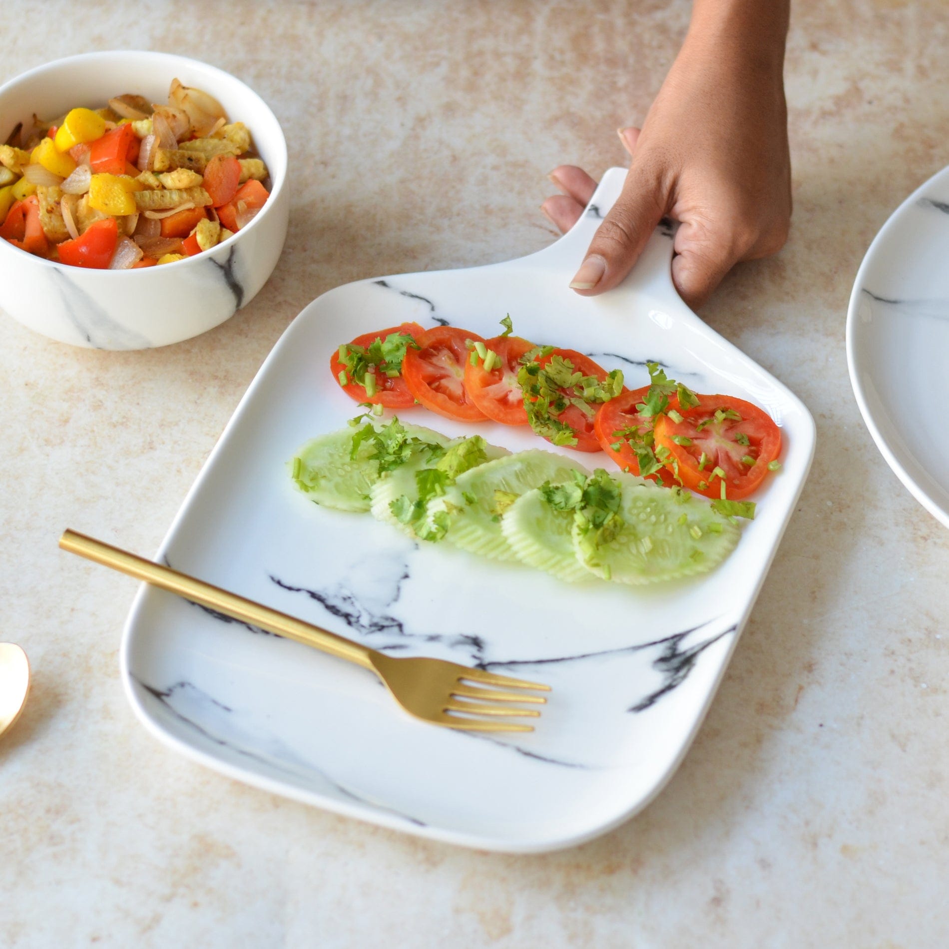 CHICERAMIC Ceramic marble pattern Platter-Large Online - Premium ...