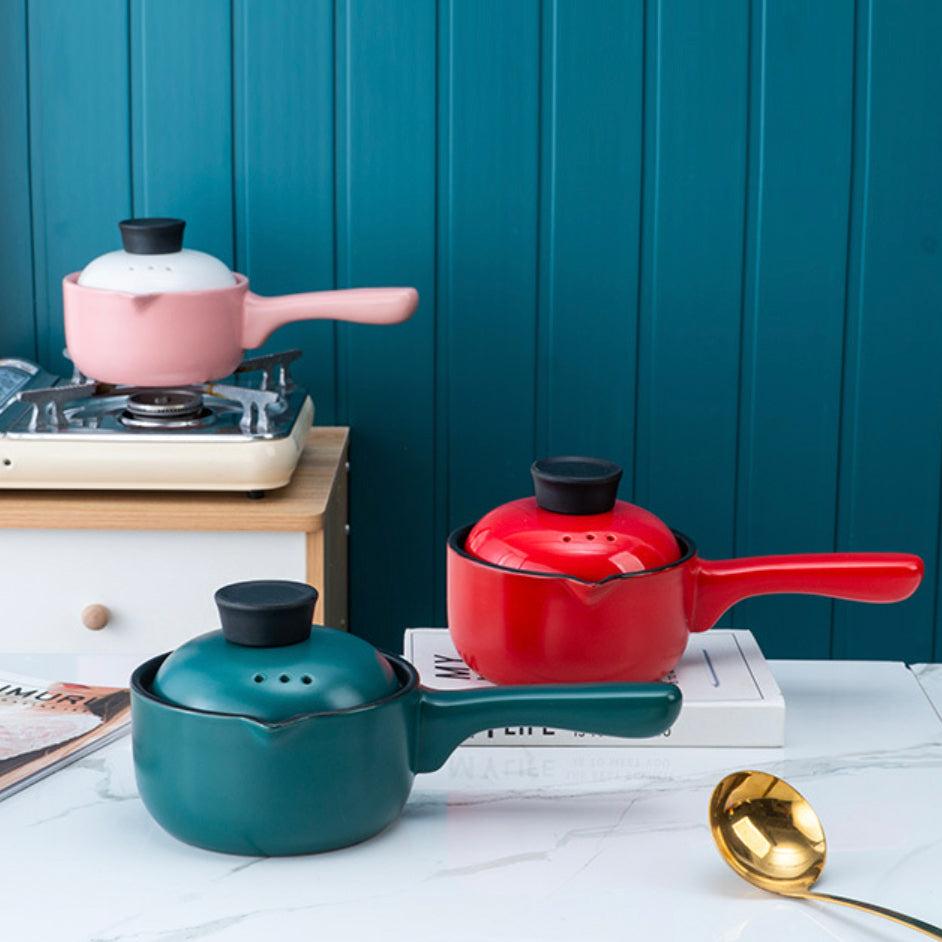 Ceramic Pot With Lid And Handle Online - Premium Cooking Pot | Nestasia