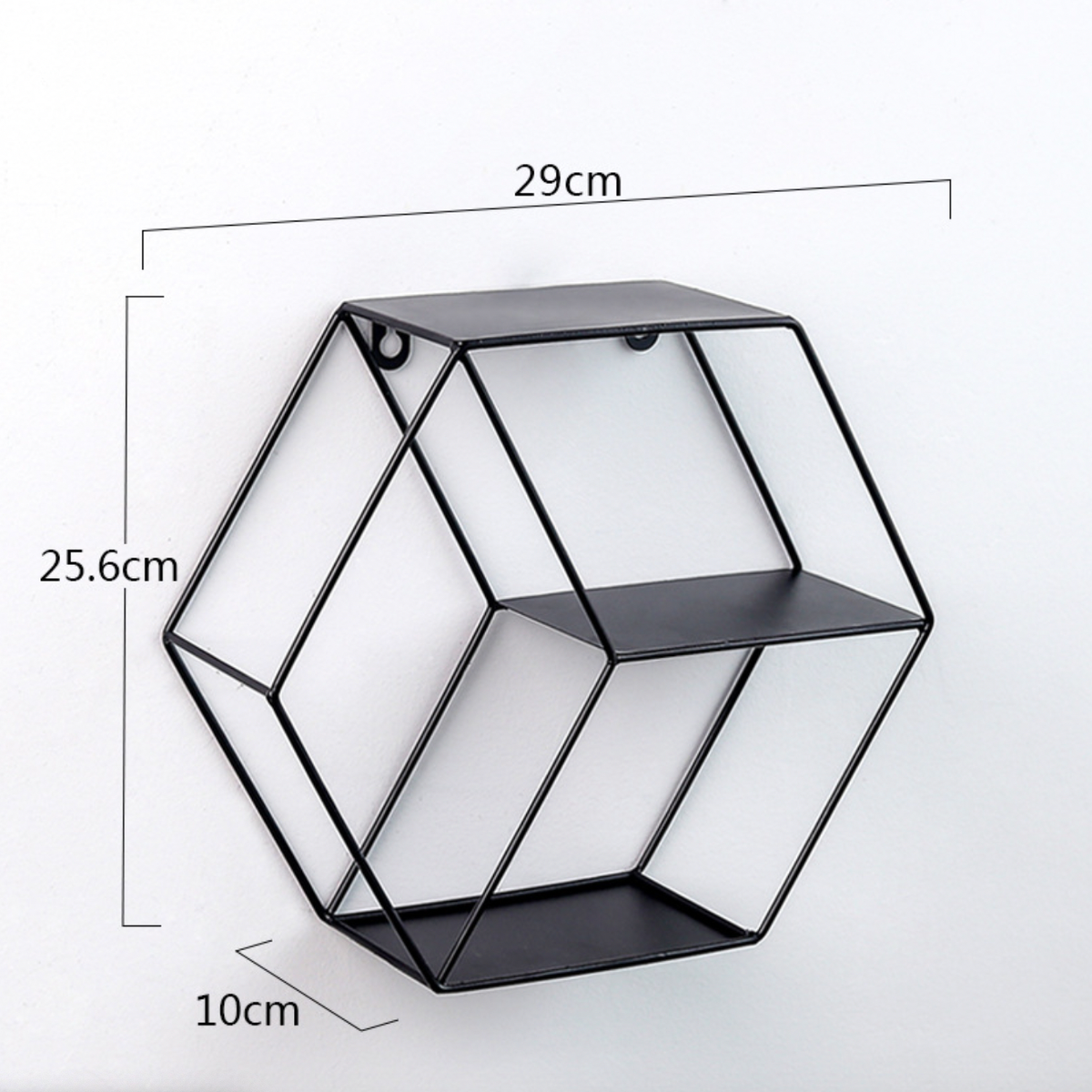 Hexagon Wall Shelf - Black