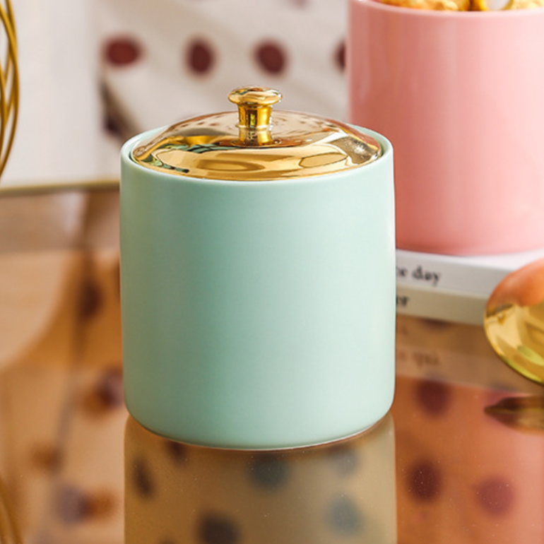 Mint Ceramic Container