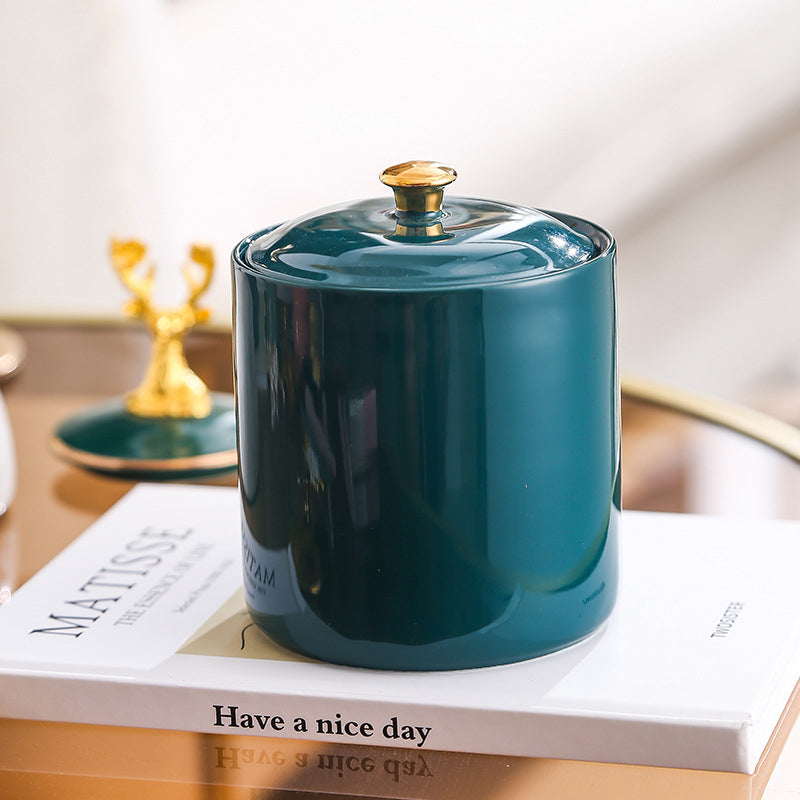 Green Ceramic Container Online - Premium Jar With Lid | Nestasia