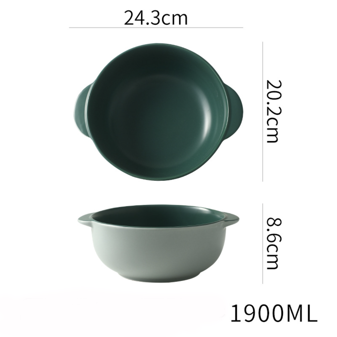 Zoella Ceramic Bowl Green Online - Premium Serving Bowl | Nestasia