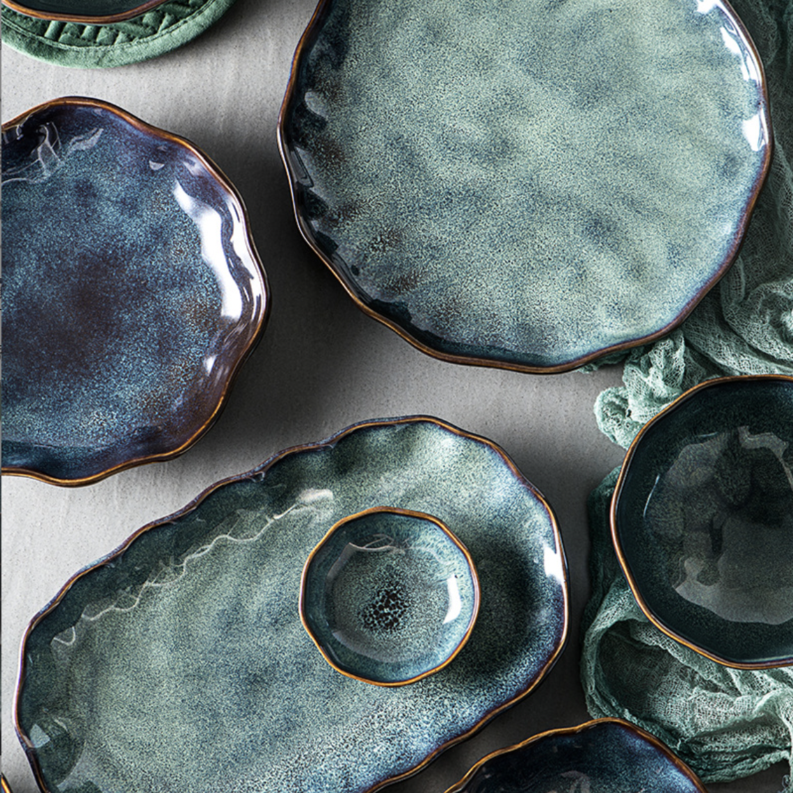 Emerald Plate Online - Premium Dinner Plate | Nestasia