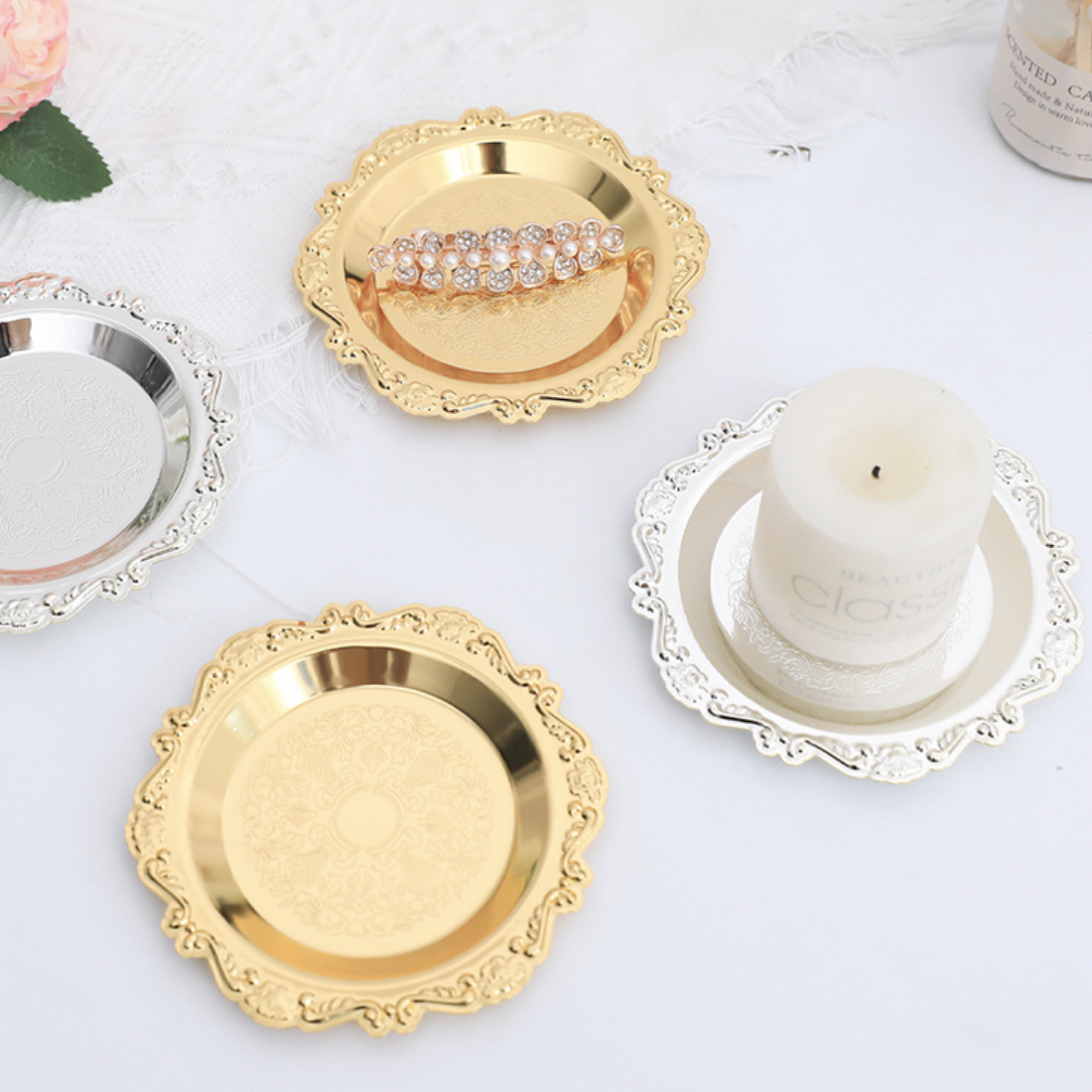 Decorative Metal Plate Online - Premium Tray | Nestasia