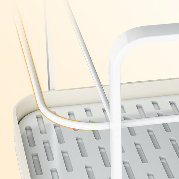 Double Decker Metal Organiser Rack White