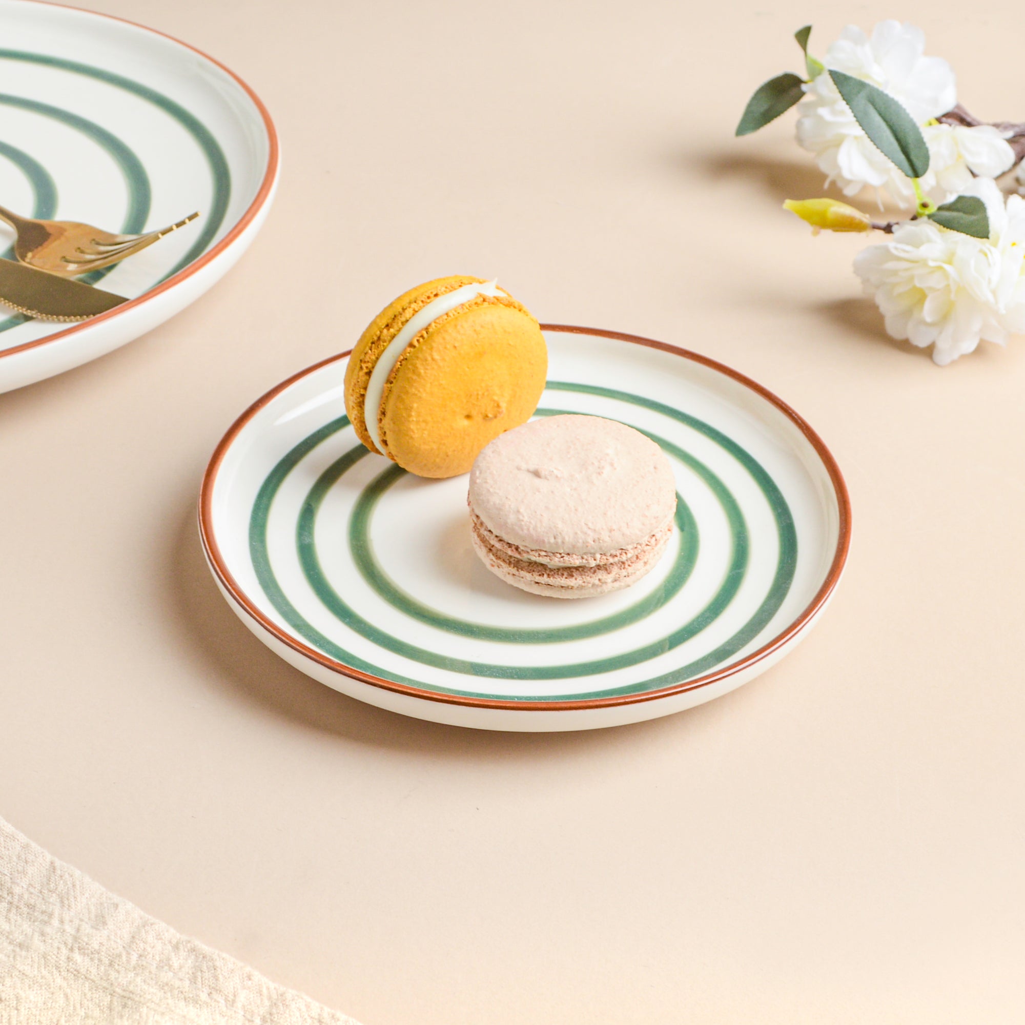 Spiral Snack Plate Green 6 Inch Online - Premium Snack Plate | Nestasia