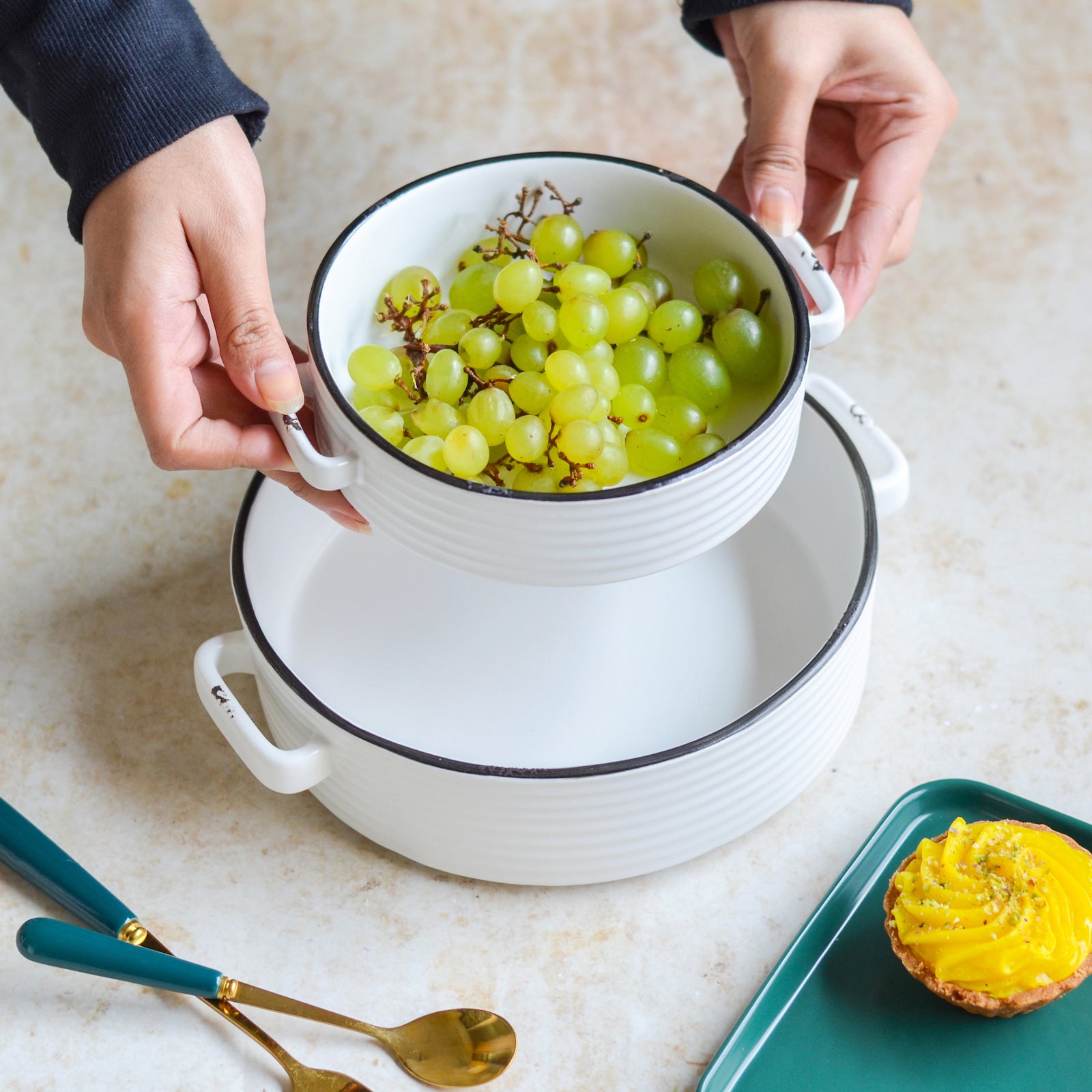 White Serving Dish Online - Premium Serving Bowl | Nestasia